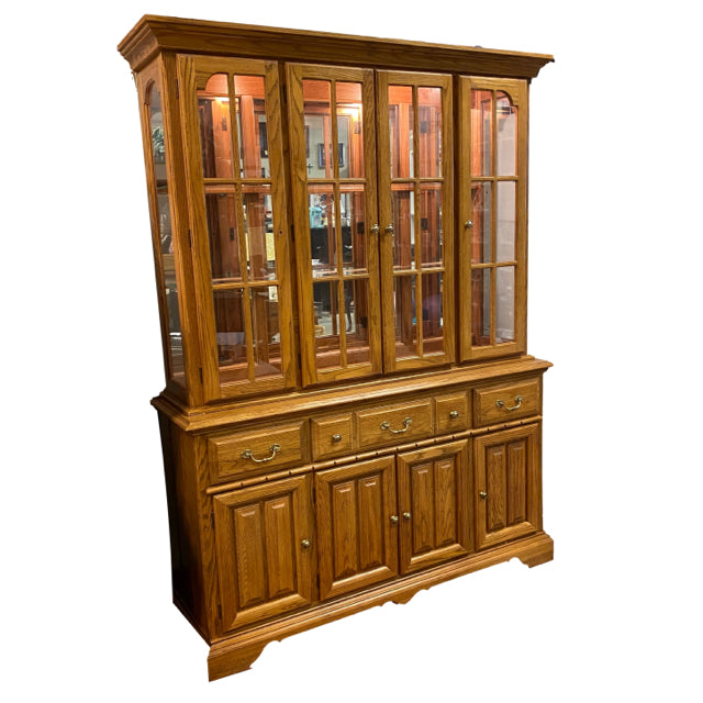 Oak China Hutch